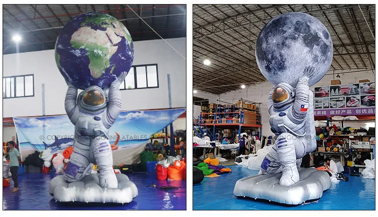 Inflatable Astronaut with Moon Ball - Event Decoration