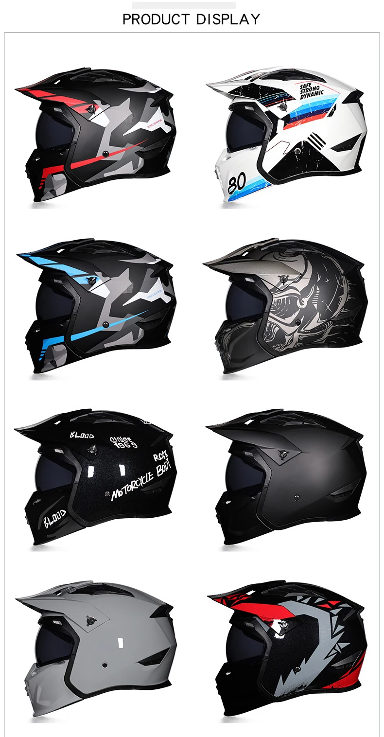 ECE R2206 Custom Halley Locomotives Vintage Motorcycle Motocross ATV ...