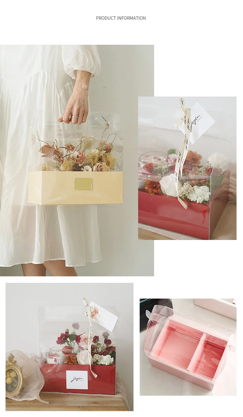 Transparent Plastic Preserved Bouquet Packaging Gift Clear Pvc Flower ...