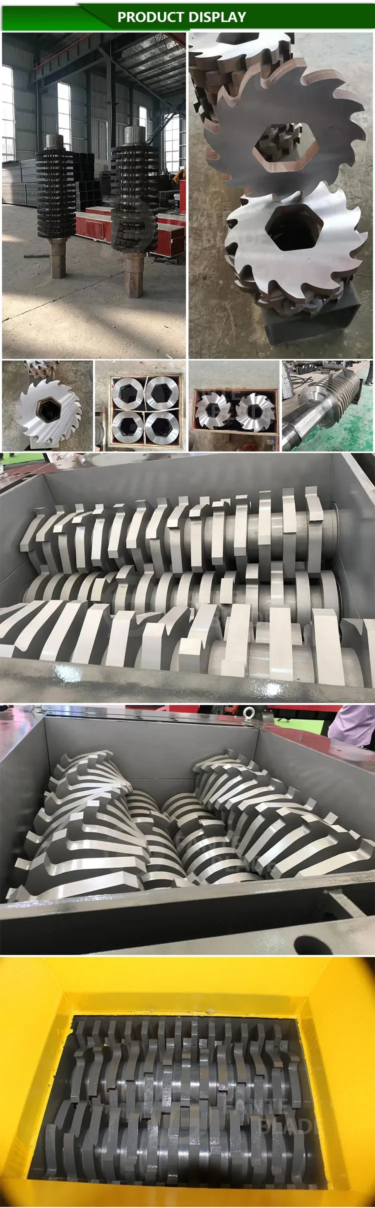 Double Shaft Shredder Chamber Box Blade by FANTEBLADE