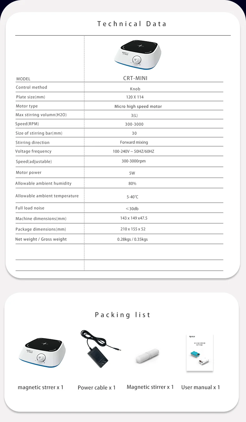 Laboratory 3000ML Digital Mini Magnetic Stirrer Mixer With 3000 Rpm ...