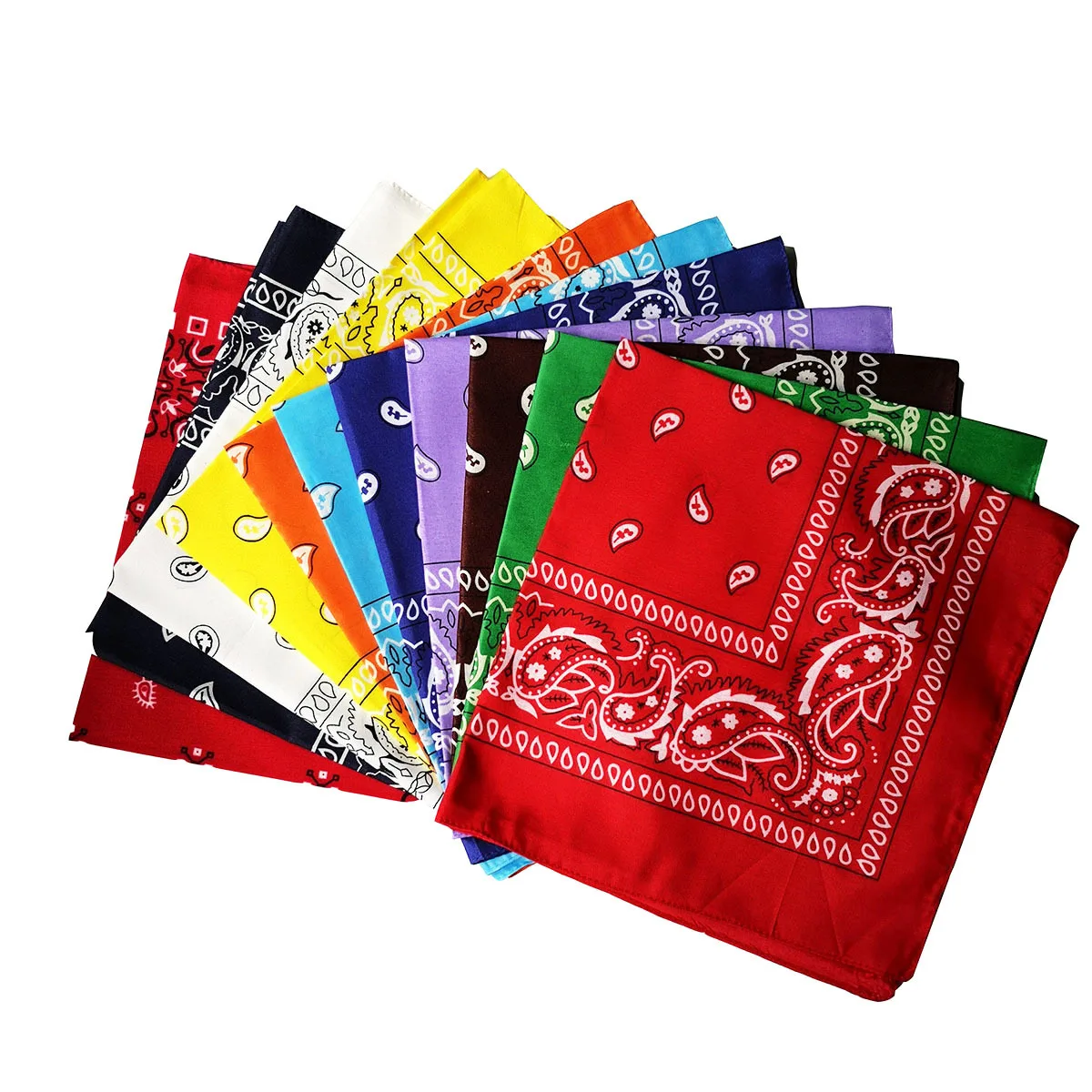 Wholesale Custom Bandanas Outdoor Unisex Double Sided Paisley Print ...