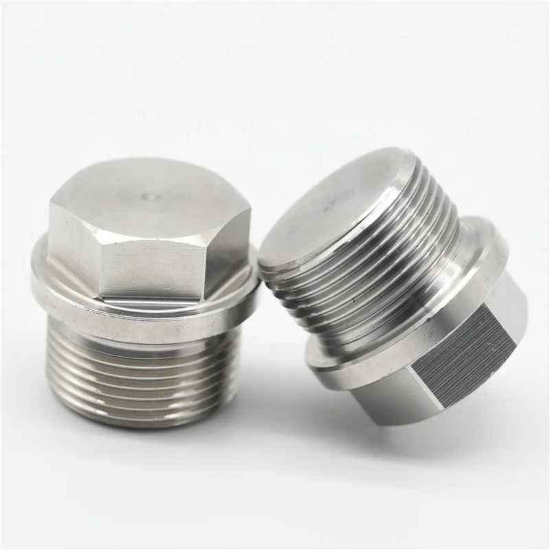 Stainless Steel Npt Steel Pipe Plug Threaded Hexagonal Head Plug Pipe Fitting Male Thread Bsp ...