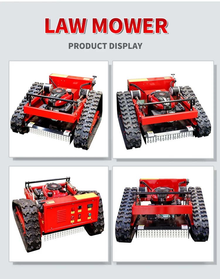 Rubber Crawler Robot Gasoline Self Propelled Garden Remote Control Lawn ...