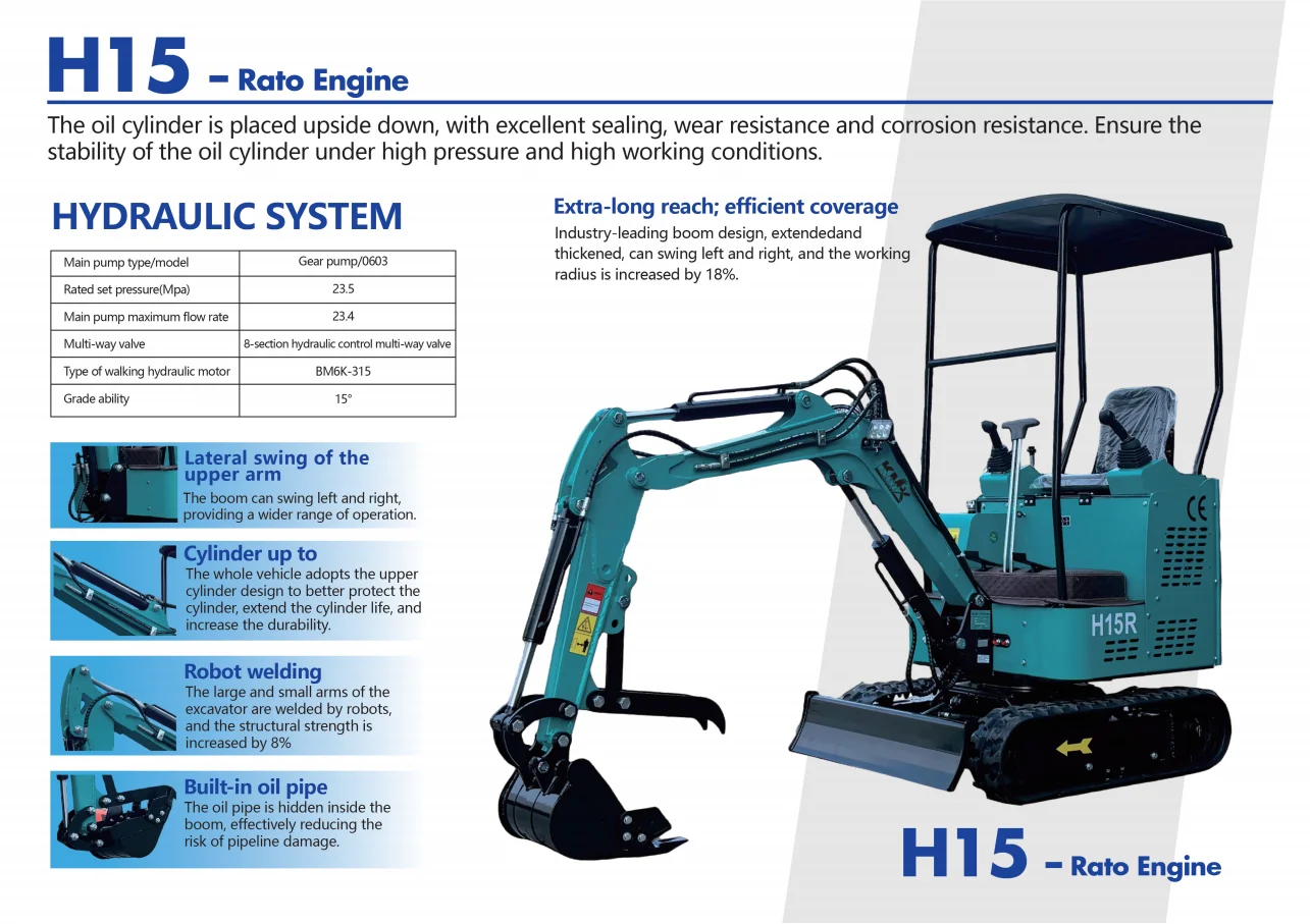AGT 2025 H15R 1.5 Ton Mini Excavator - High Power & Versatility