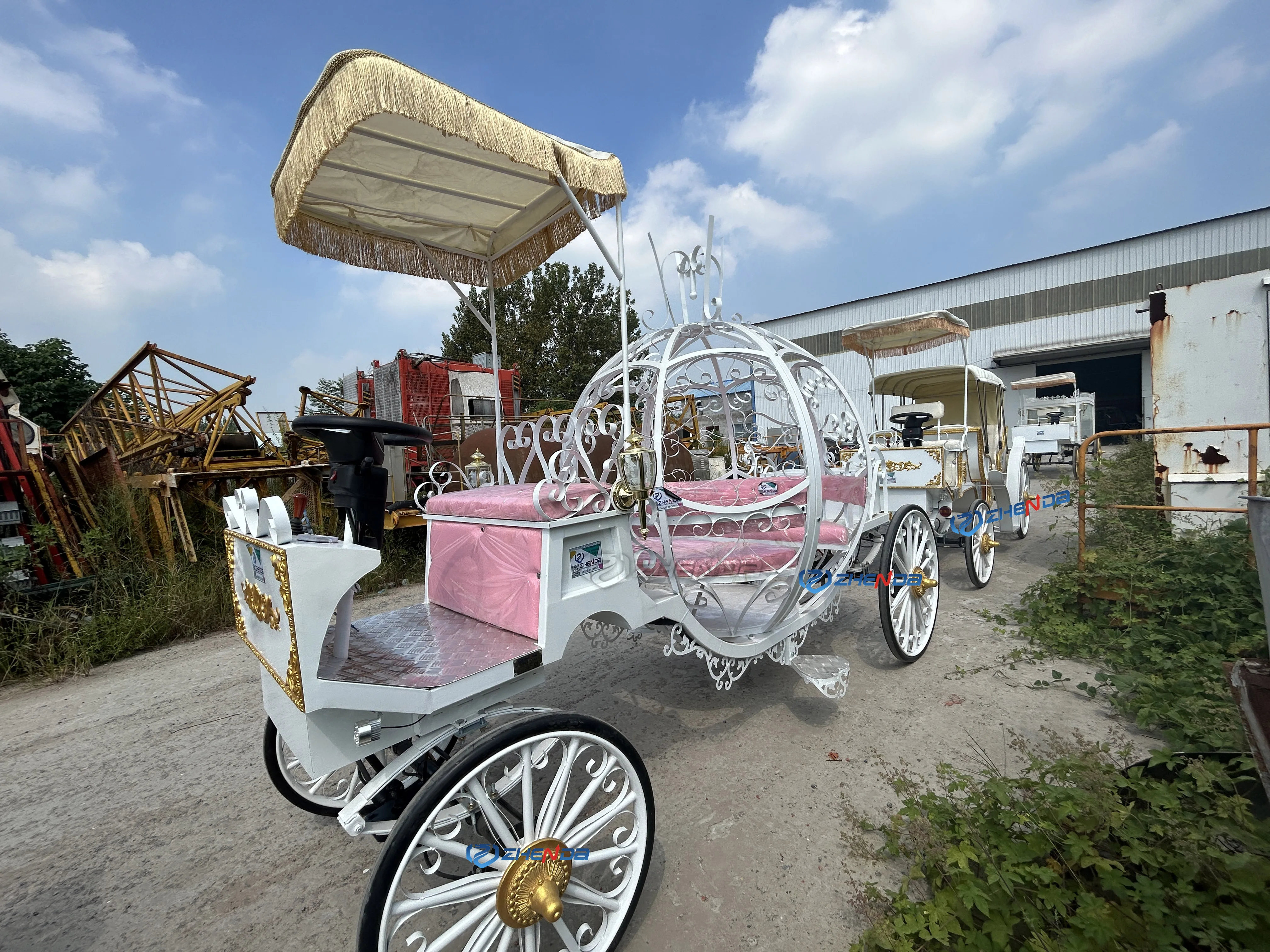 2024 Gracefully Princess Cinderella Horse Carriage Wagon Princess ...