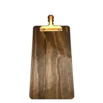 Papan Menu Papan Papan Tulis Kayu Penyaji Klip Emas Kustom Papan Tulis ...