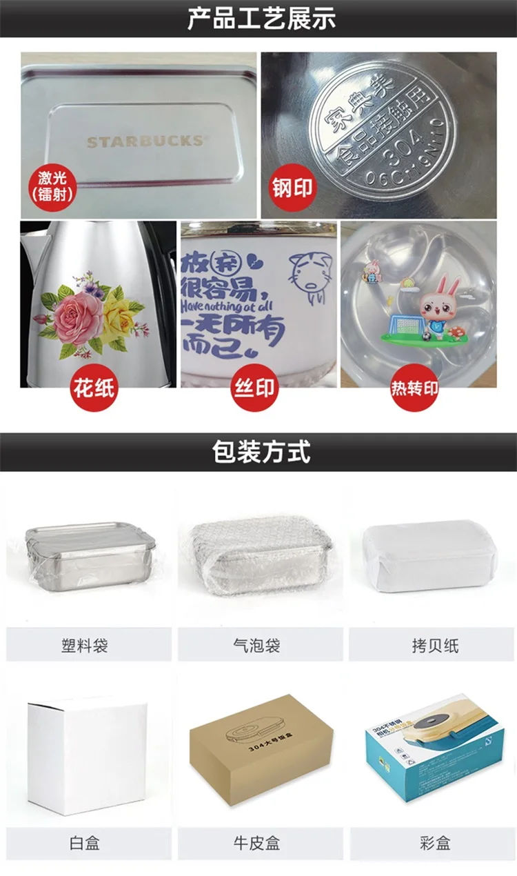 Sus304 Kitchen Stainless Steel Food Storage Container Eco Friendly ...