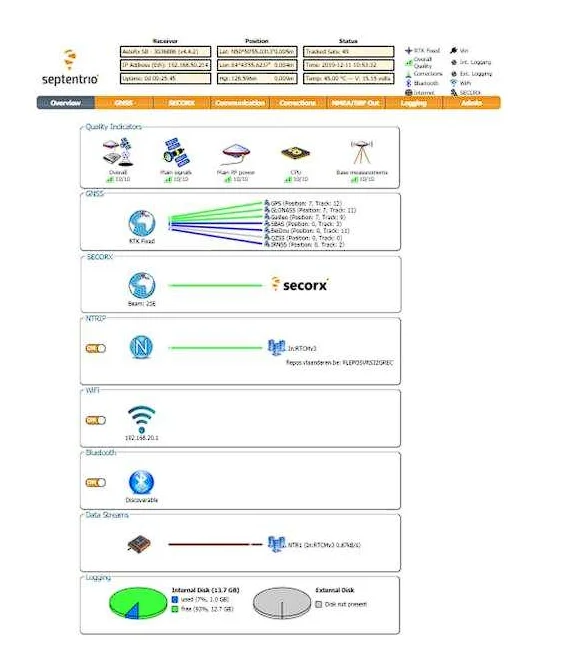 Модуль Septentrio AsteRx-m3 Pro RTK с антеной GNSS, 1 см точности