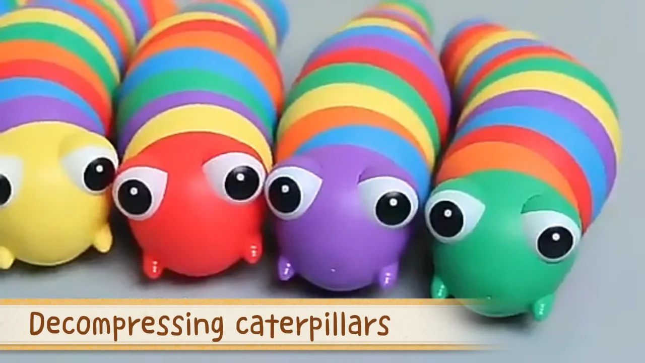 2022 New Arrival Kids Stress Relief Animal Plastic Twist Slug Toys ...