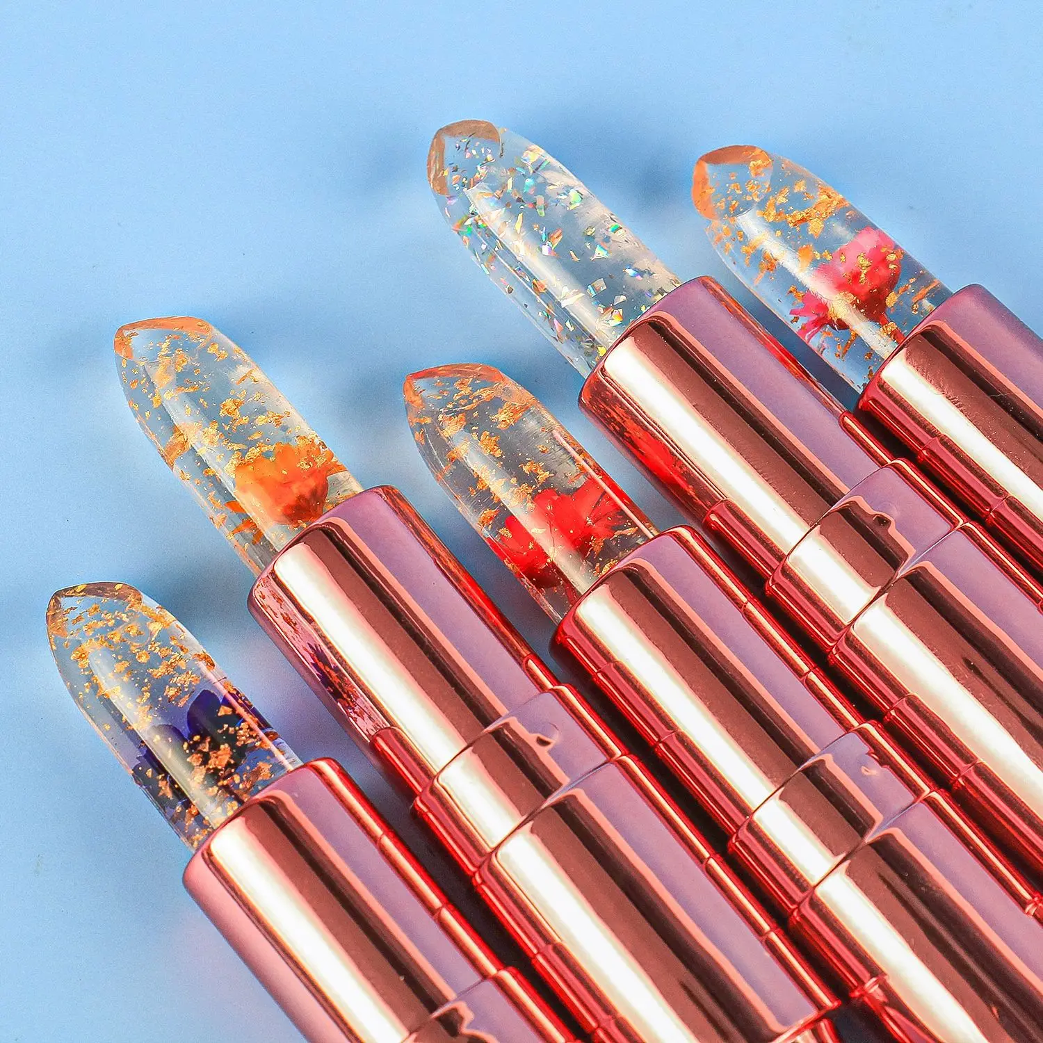 Akiaco Lipstick Luxury Crystal Jelly Temperature Color Changing Flower ...