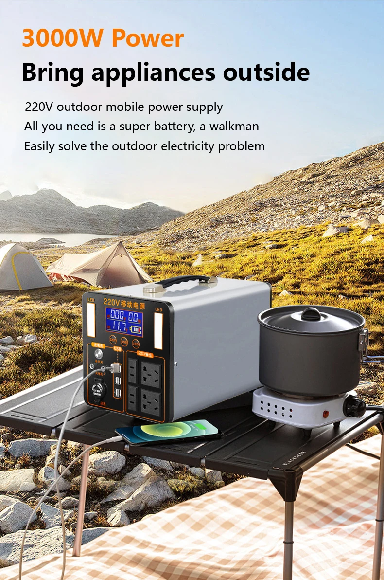 1000 Watts Portable Power Station 960 Charging Power Bank Station ...