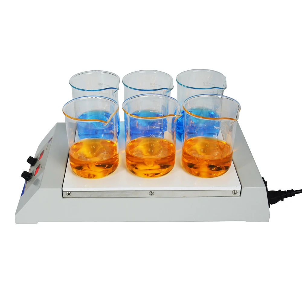 6 Points Magnetic Stirrer Hotplate Hsha-6d Lab Stirrer Hotplate Medical ...