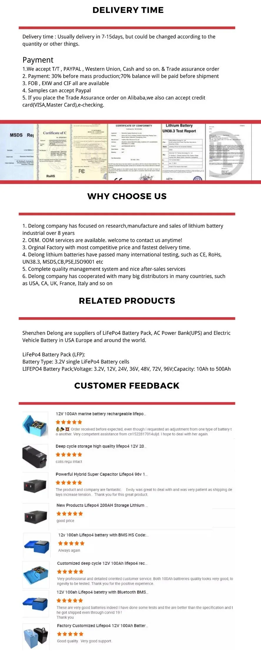DELONGTOP Lifepo4 Batteries - Reliable Power Solutions
