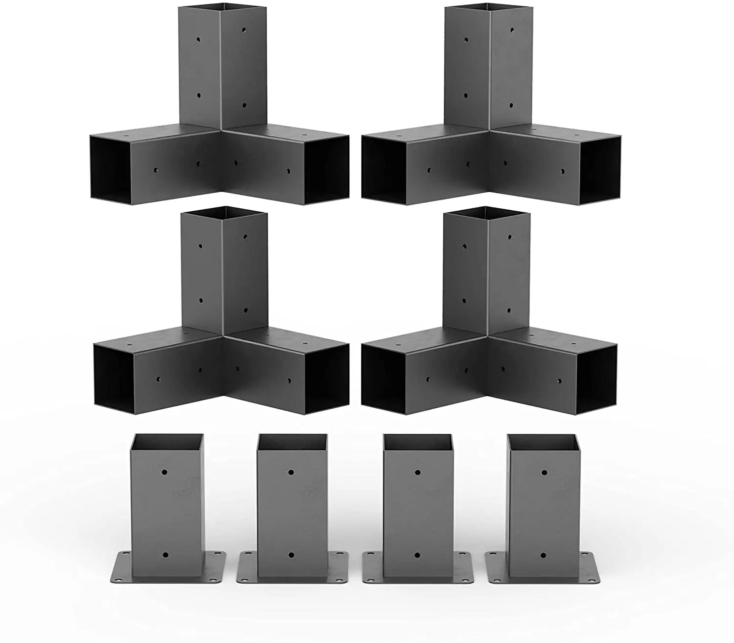 Heavy Duty Steel 4x4 Elevated Platform Wood Stand Bracket Strengthen ...