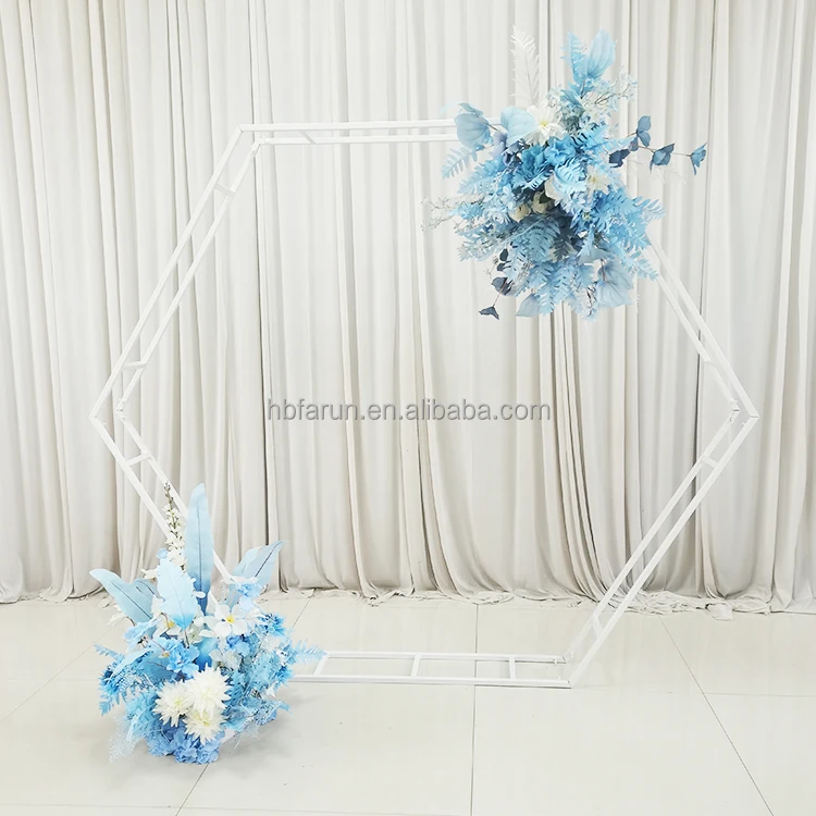Golden Mirror Exquisite Octagon Wedding Backdrop Wedding Arch Stand ...
