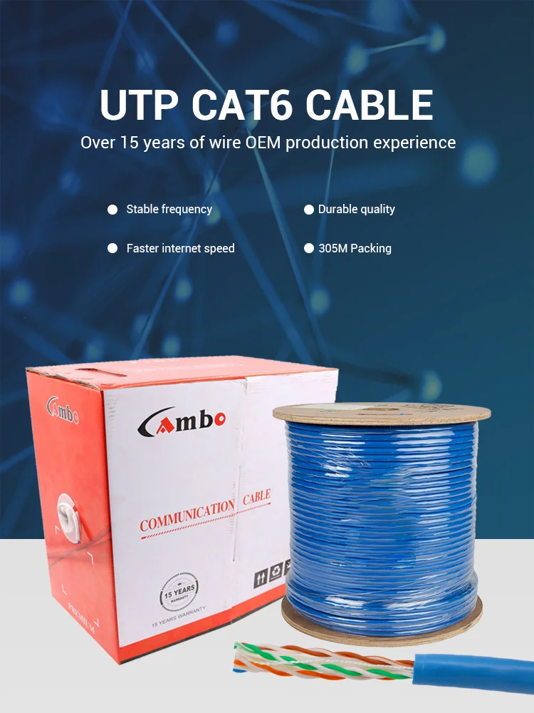 High Quality Network Cable Utp Ftp Cat 6 Network Cable Cat6a Cat6 Cat6e Ethernet Lan Cable for ...