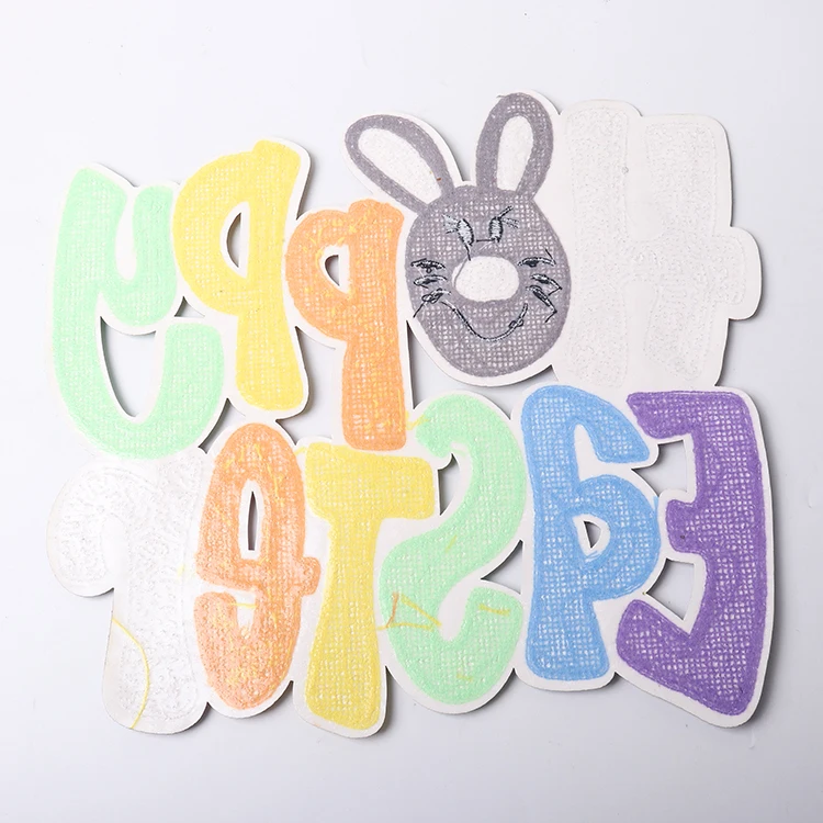 Wholesale Bunny Easter Chenille Patches Glitter Iron On Over Sized ...