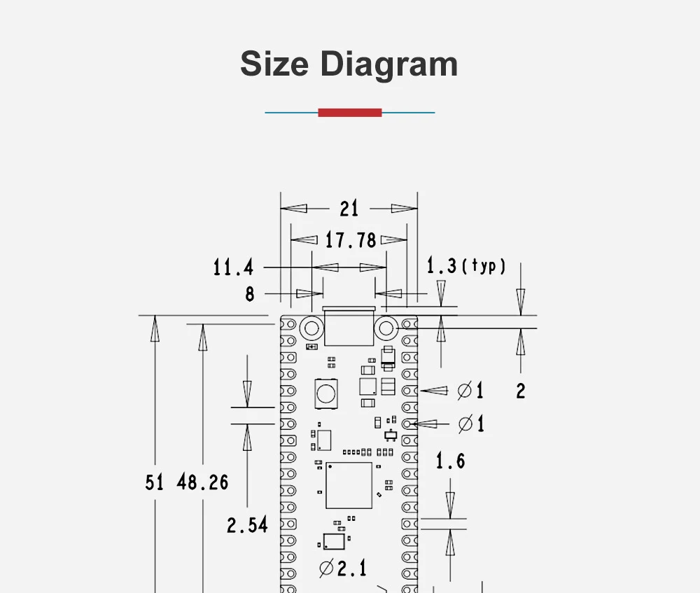 26 Gpio Pins Raspberry Pi Pico Rp2040 Micro Controller Board Raspberry Pi Pico Wifi With Headers ...