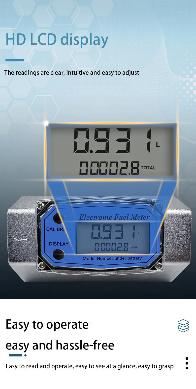 YUEER Digital Turbine Flow Meter - Precision & Custom Support