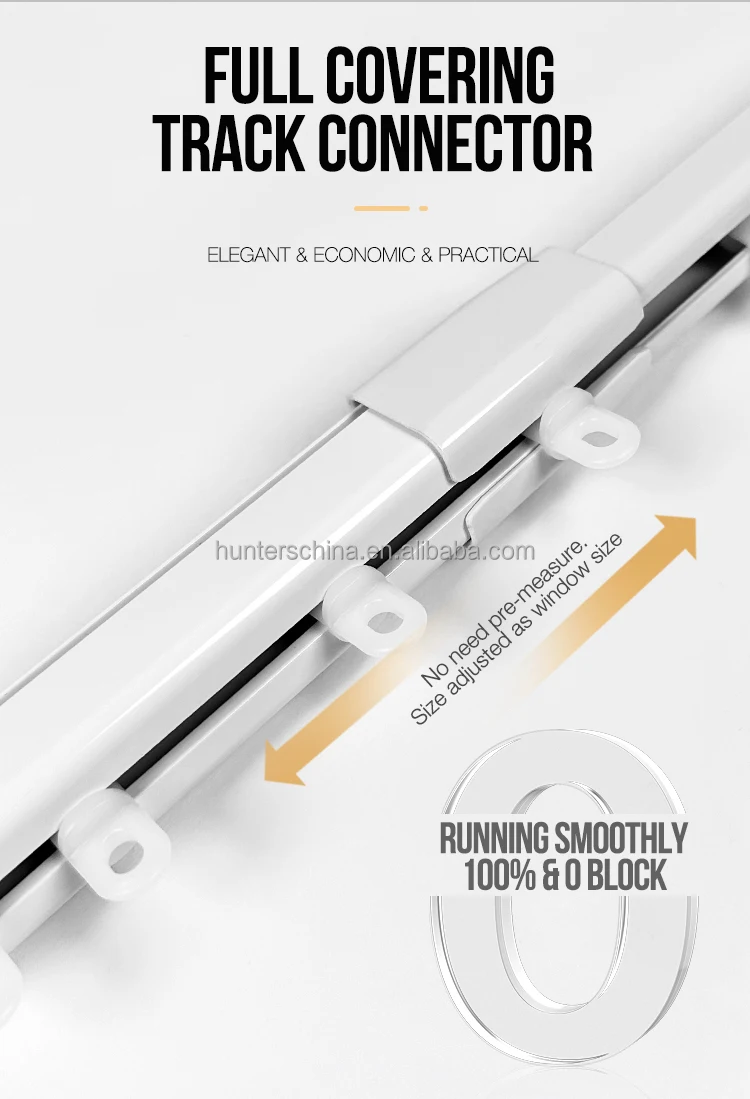 Heavy-duty White Hand Drawn Easy-to-Use Expandable Curtain Track ...