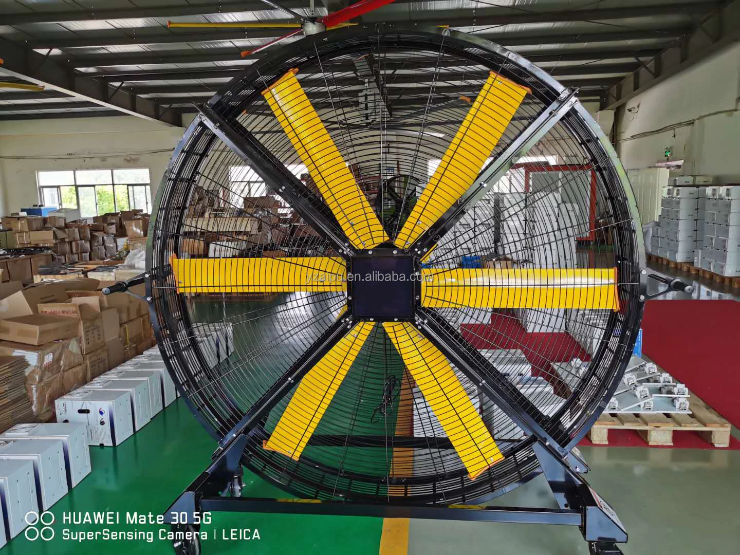 Standing Moving Air Cooler Ventilation Fan 1500mm Industrial Stand Dc ...