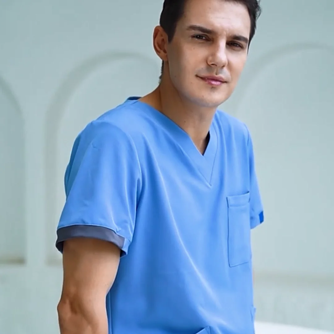 Custom Scrubs Suit Spandex Hospital Nurse Uniform Fashion Scrubs Uniforms Sets Medical Scrubs