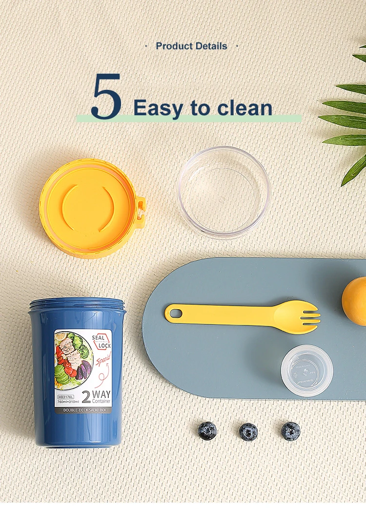 Portable Breakfast Cup Crunch Cup For Cereal And Milk Food Container On ...