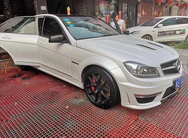 For Mercedes Benz Body Kit Hood Iron Aluminum 2008-2014 C Class W204 ...