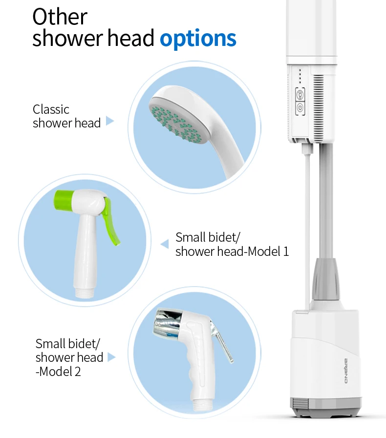 4400mAh Large Capacity Lithium Battery Outdoor Portable Shower Electric ...