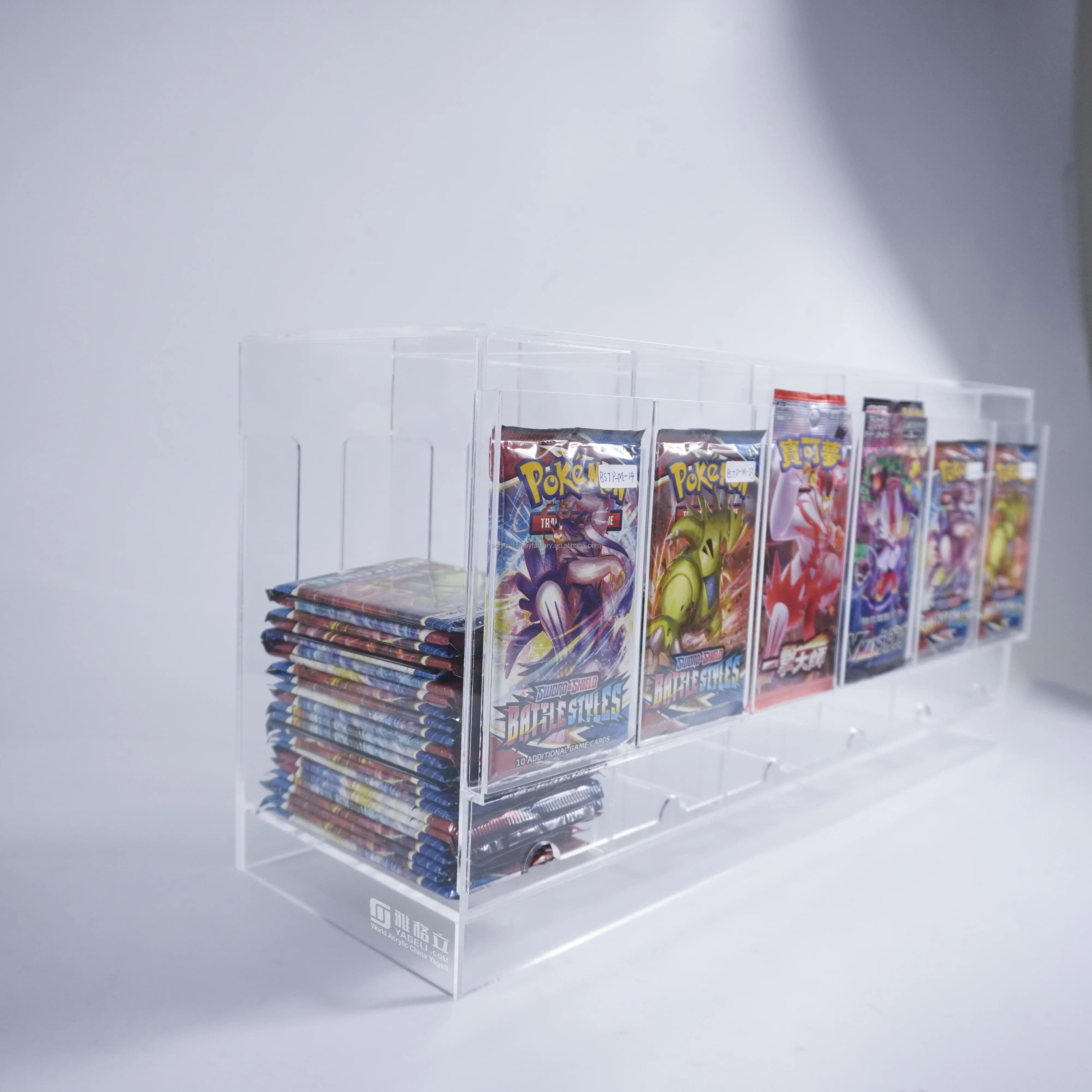 Acrylic 3 Slot TCG Trading Card Pack Booster Dispenser