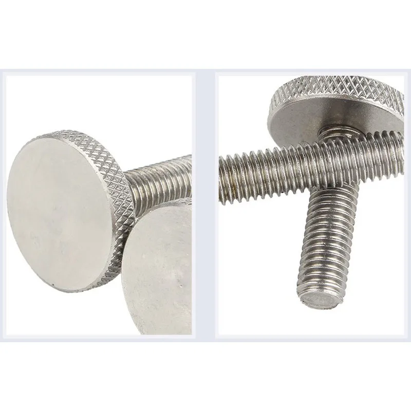 Custom M3 M4 M6 Stainless Steel Flat Head Thumb Screws