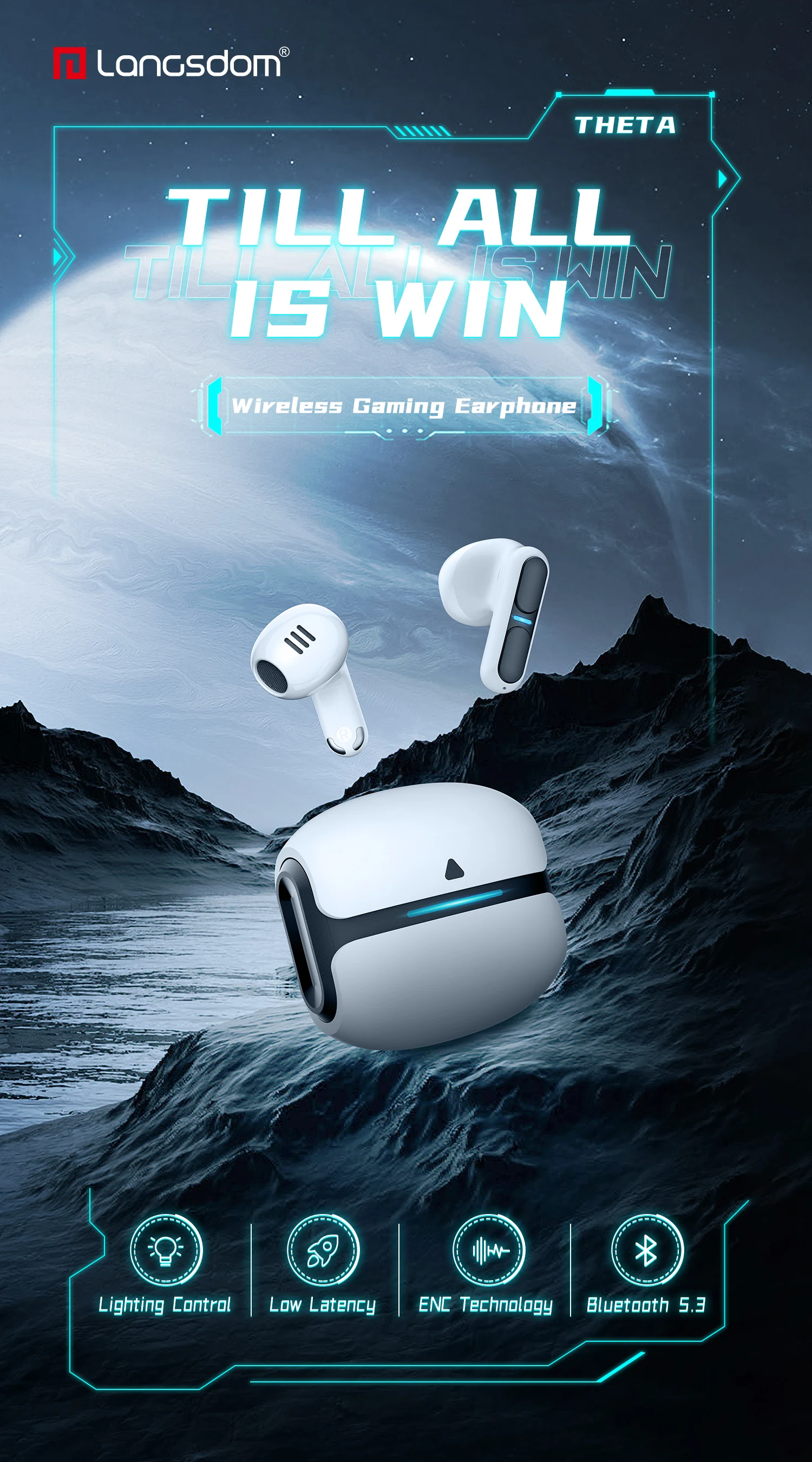 Futuristic Style High Quality Earbuds Stereo Sounds Headset Bluetooth ...