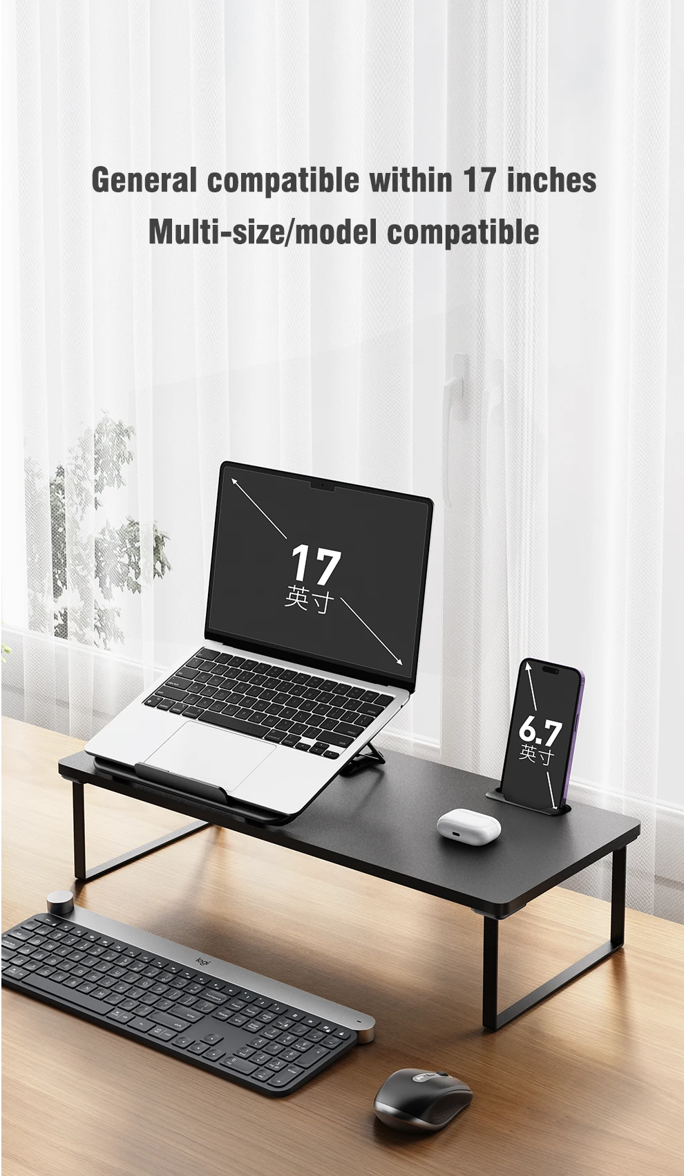 Factory Oem Ergonomic Office Adjustable Monitor Stand Riser With Phone ...