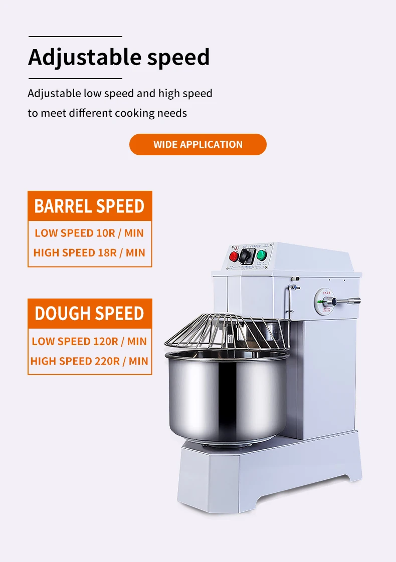 Factory Sale 40l 60l 80l Flour Bread Knead Dough Machine Electric Spiral Dough Mixer For Bakery ...