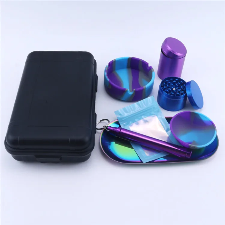 Tobacco Smokers Set Rolling Tray Grinder Lighters Smoking Accessories ...