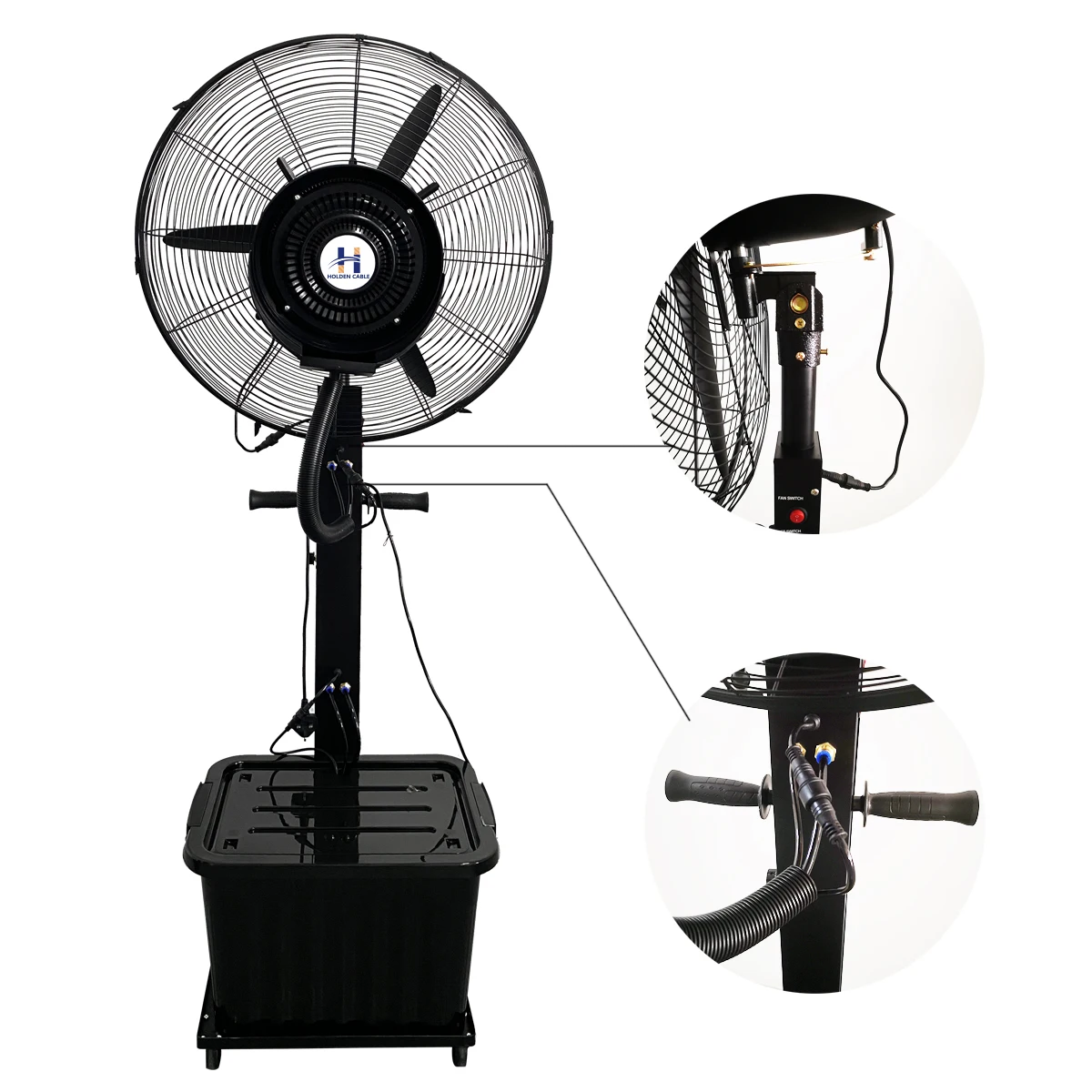26 Inch Stand Industrial Pray Water Mist Cooling Fog Fan| Alibaba.com