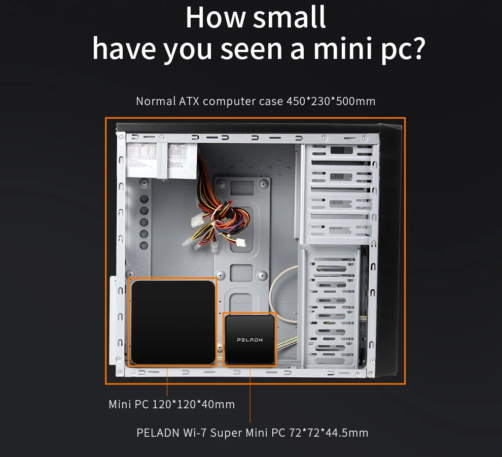 Peladn Ultra Low Power Mini PC CPU Intel Alder Lake-N N100 Mini PC Wifi ...