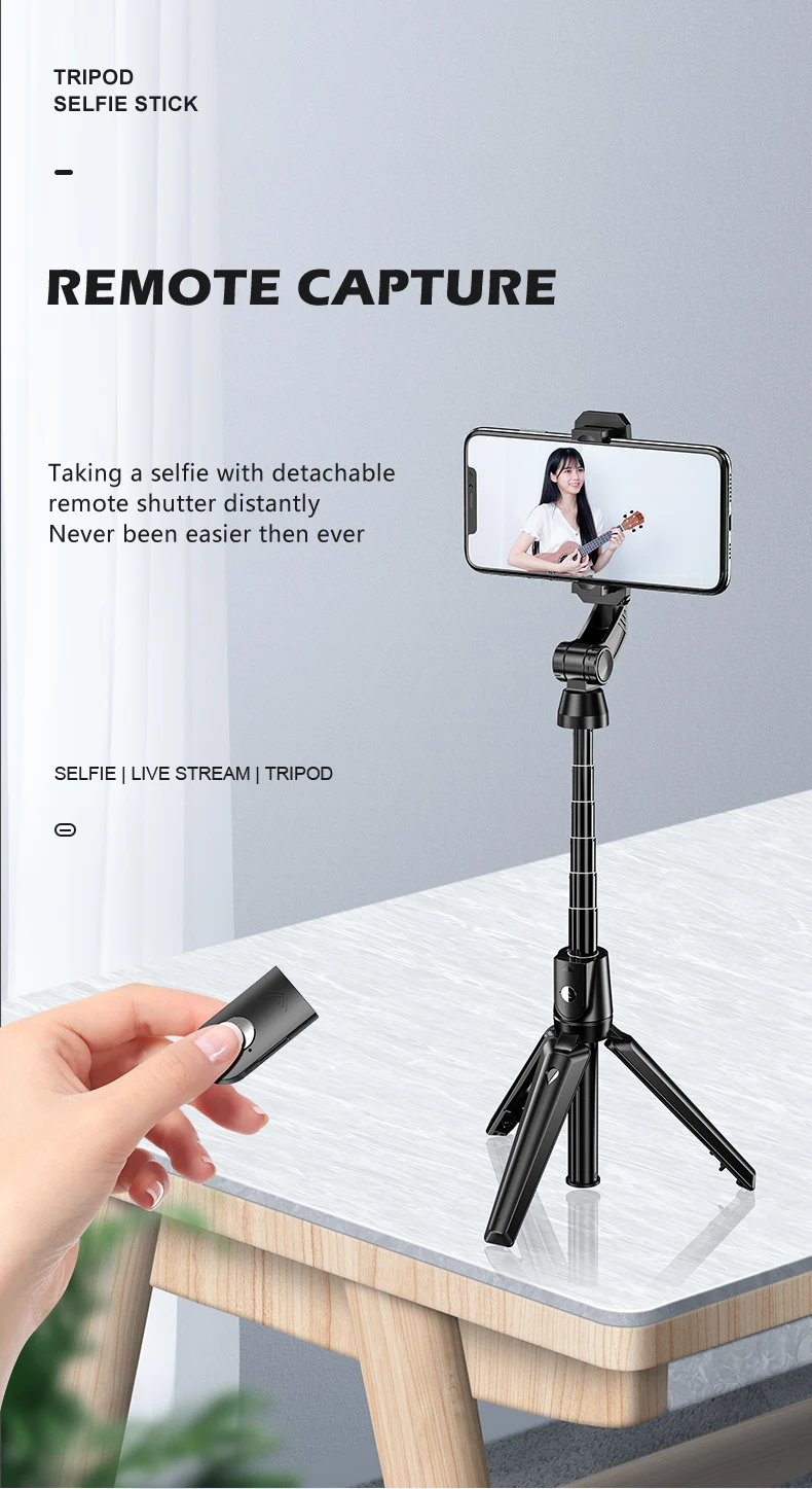 Lightweight Aluminum Smartphone Desktop Vlog Stand Overlength Tripod ...