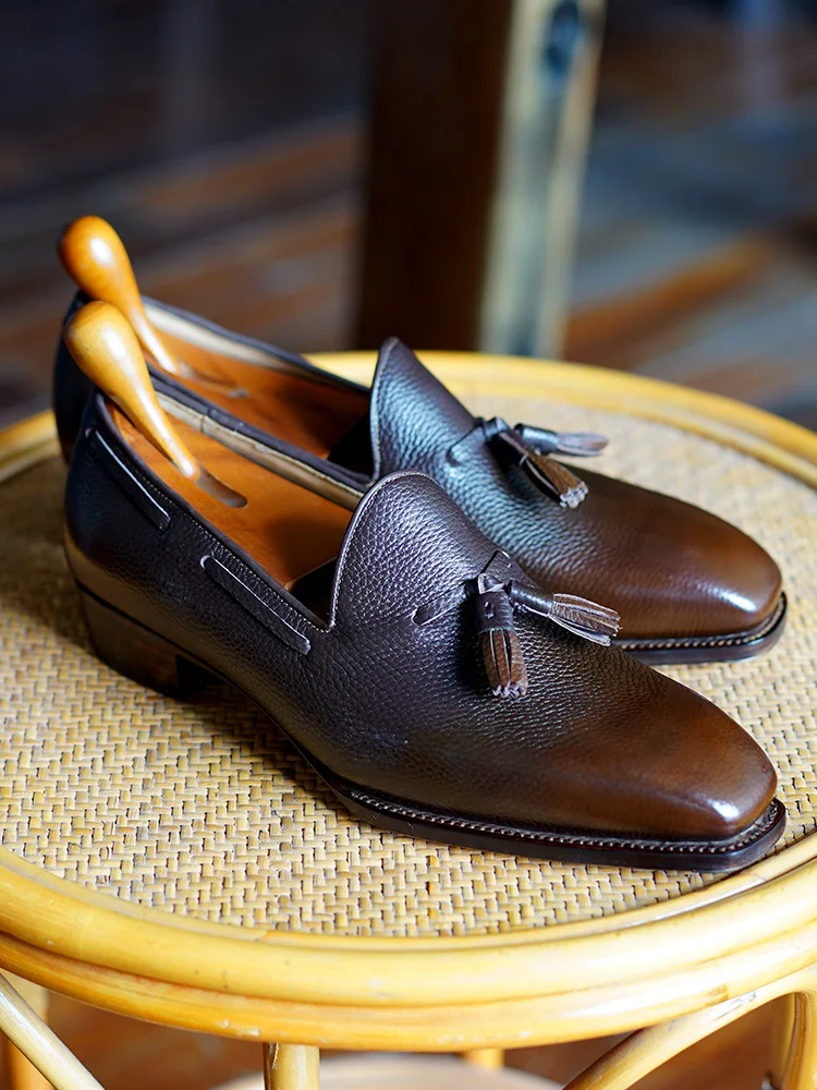 Cie LO54 Custom Fiddle-Back Waist Men's Handmade Loafers