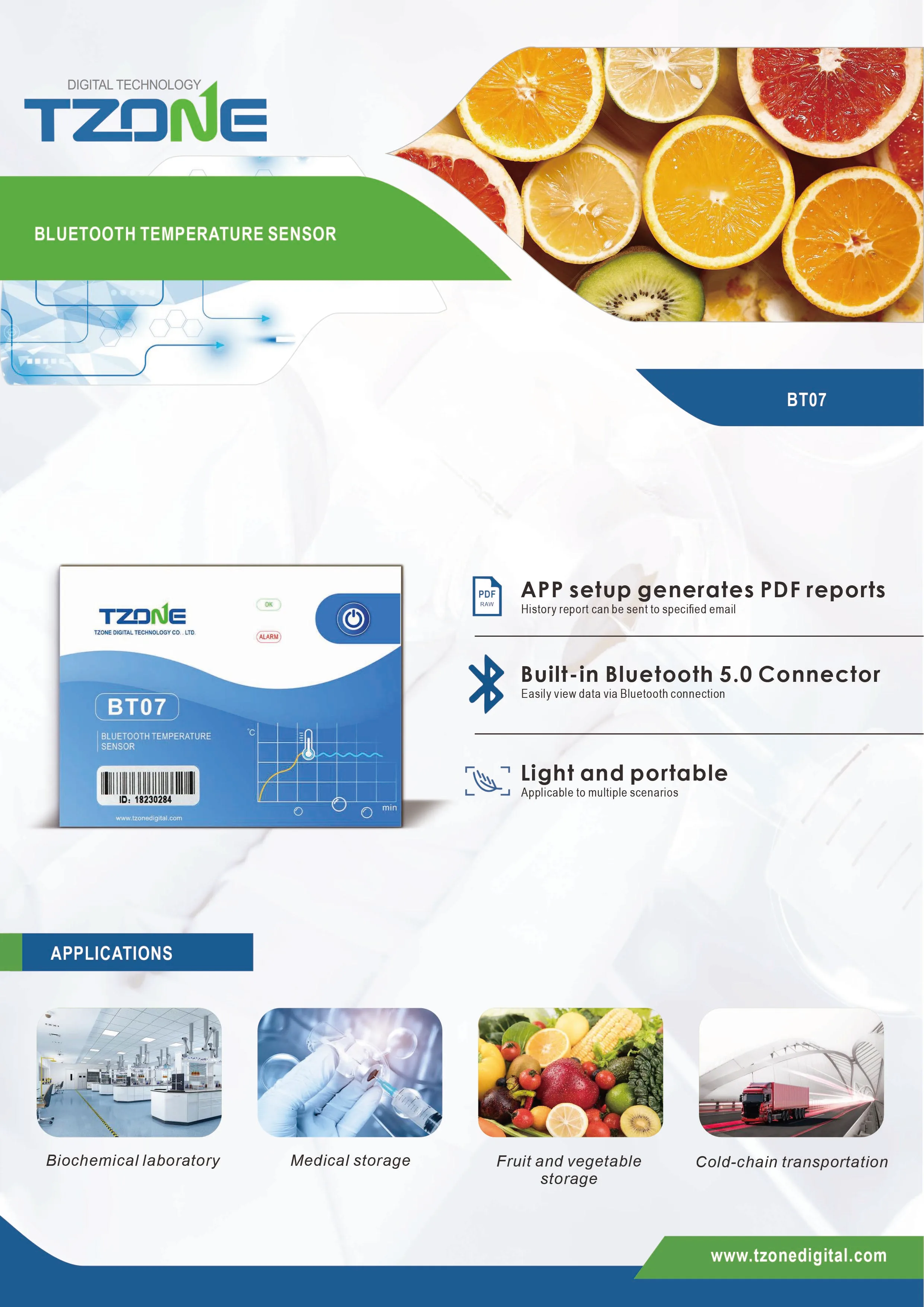 BT07 Bluetooth Temperature Data Logger - Precision & Reliability