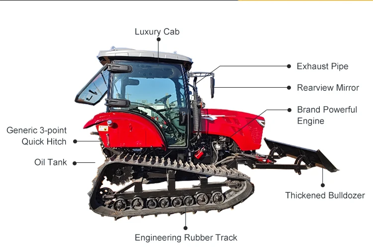 120HP 130HP Mini Crawler Tractors for Farm Efficiency