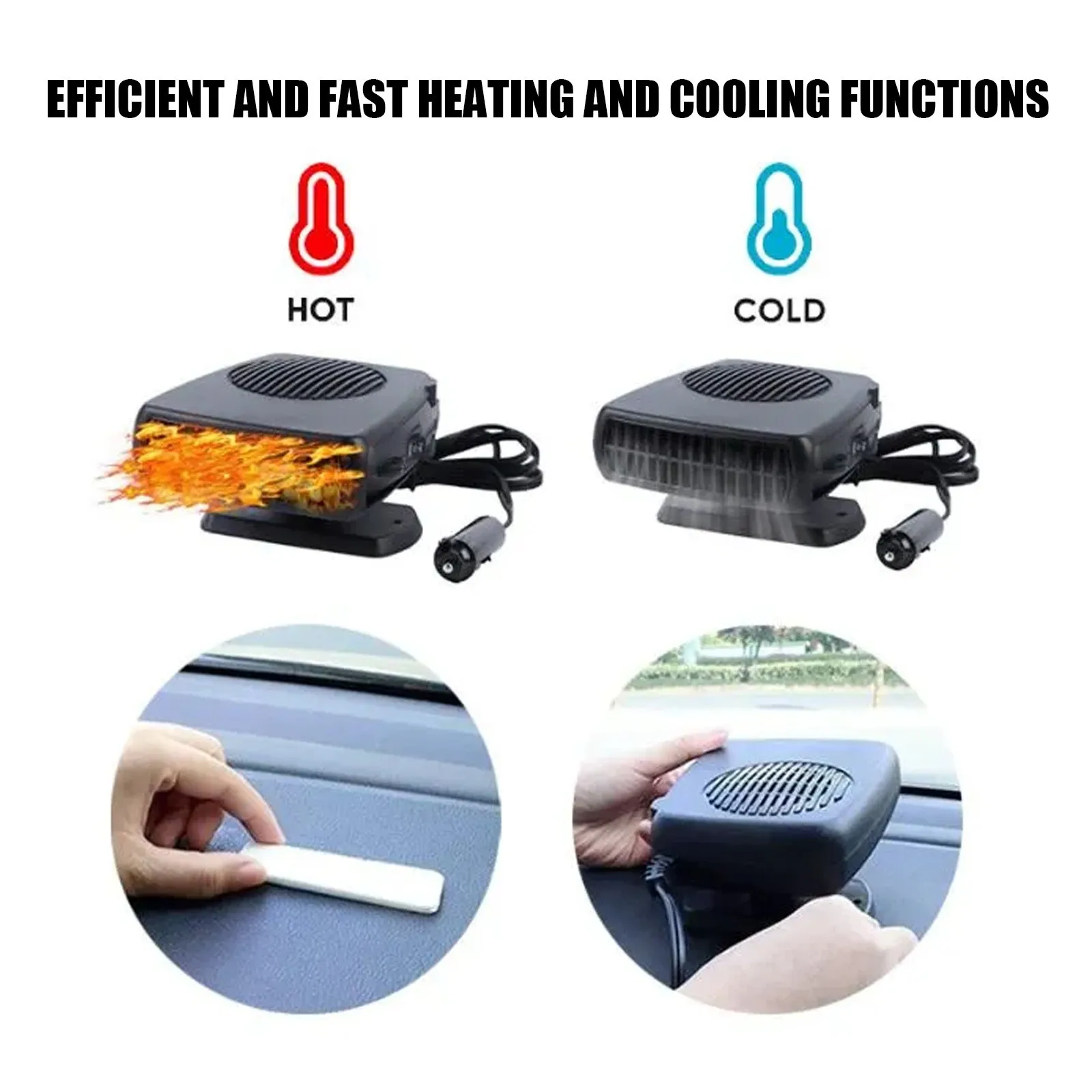 Rayhong Car Heater Windshield Deicer - Defogging & Heating