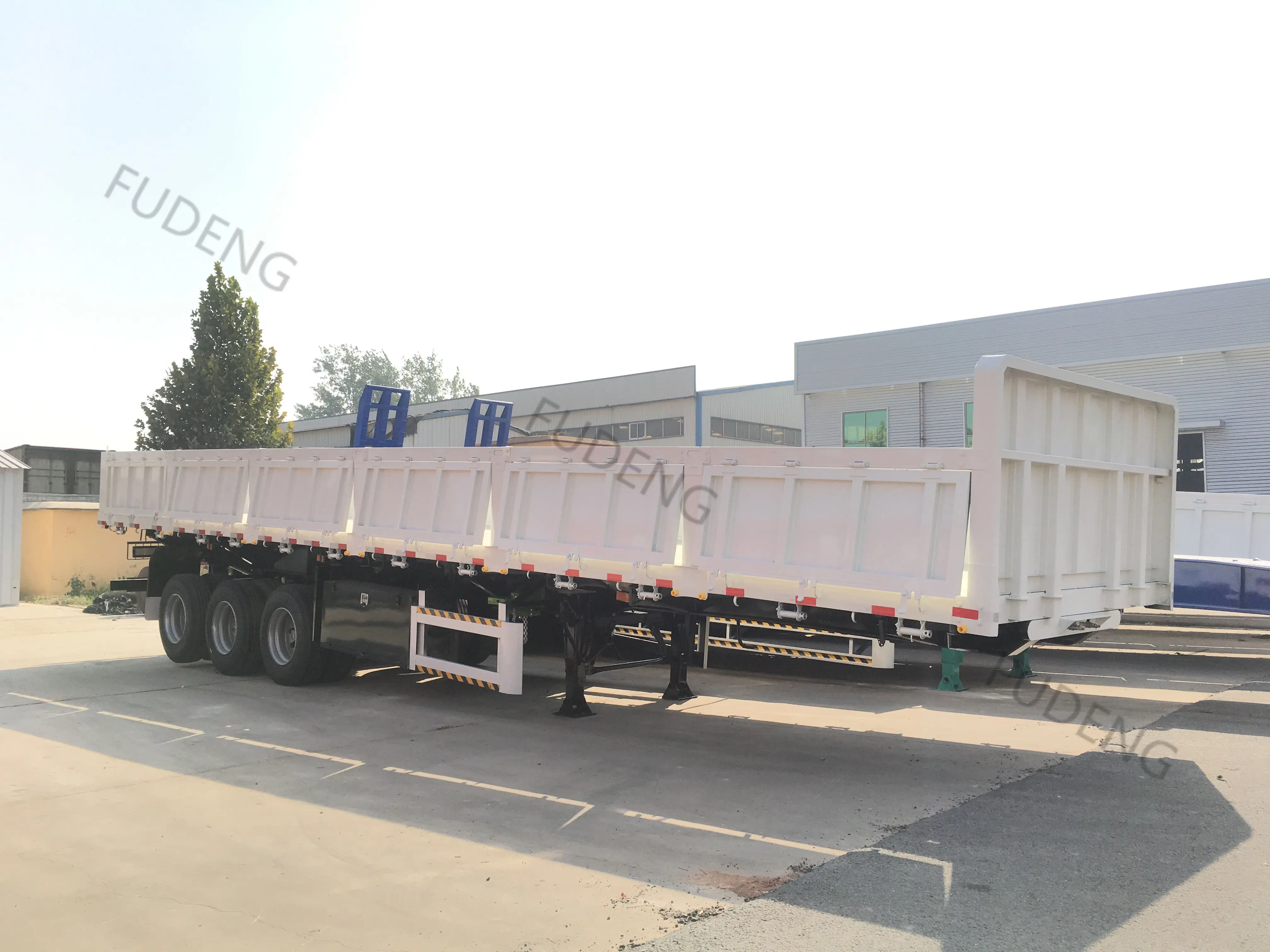 Brand New 20m3 Square Shape Tipper Truck Trailer 3axles Grain Transport ...