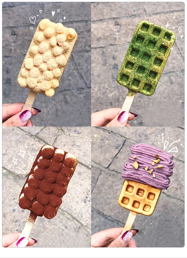 Commercial Electric Honeycomb Waffle Machine Non-stick Waffle Cake ...