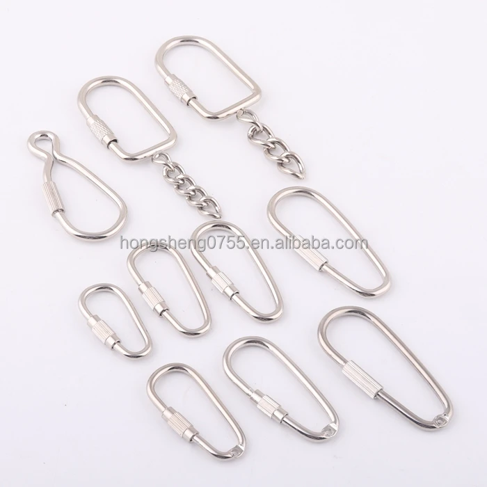 35mm Small Pear Shape Metal Quick Link Screw Hook for Keychain