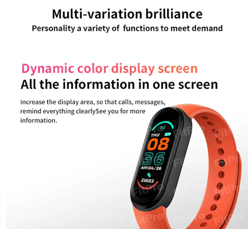 M6 Smart Bracelet - Versatile Fitness Tracker with AMOLED Screen