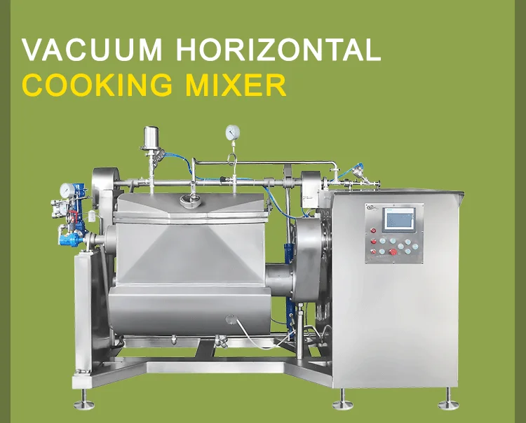 Vacuum Horizontal Cooking Mixer - Longze 100-600L Capacity