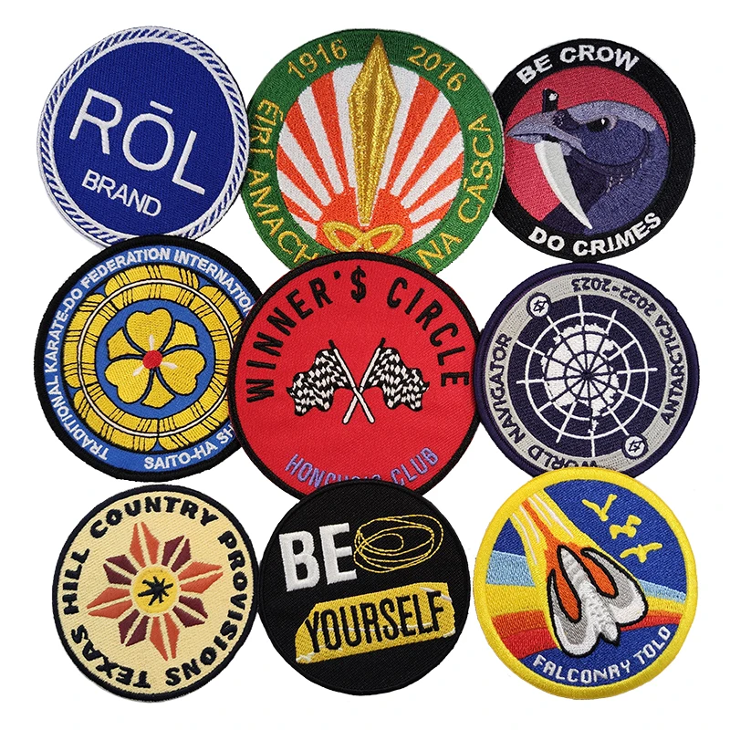 Custom 100% Embroidered Embroidery Patches Sew Iron On For Clothing ...