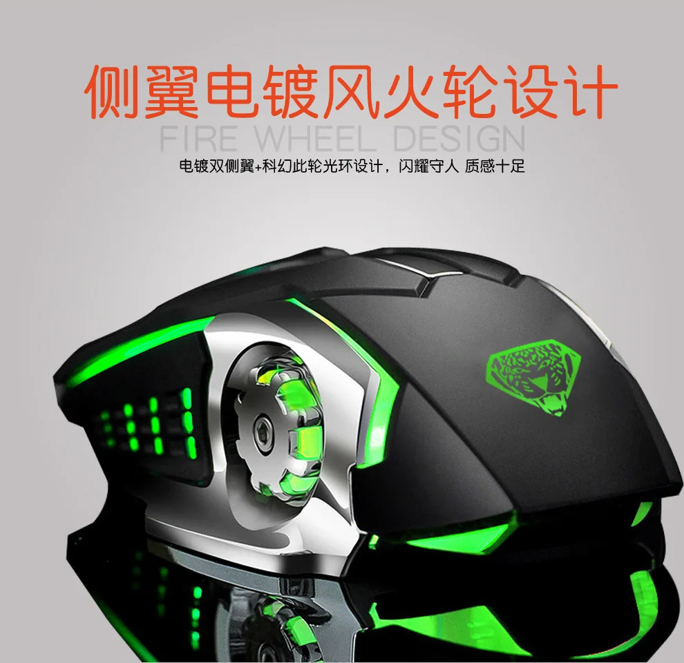 DIVIPARD Q3 Wireless Gaming Mouse - RGB Backlit & Programmable